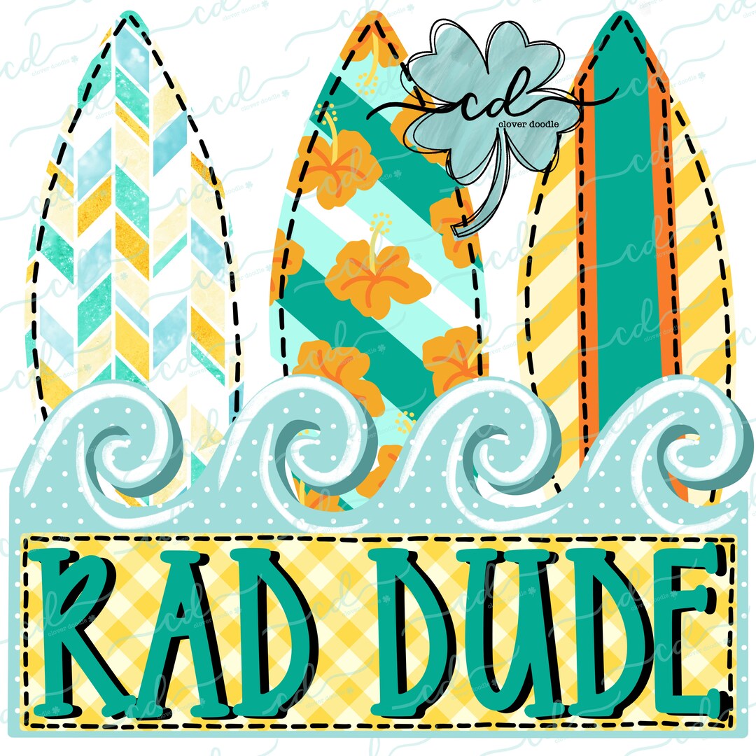 Tropical Surfboard Trio With Wave Nameplate- Boy - CD - Faux Applique ...