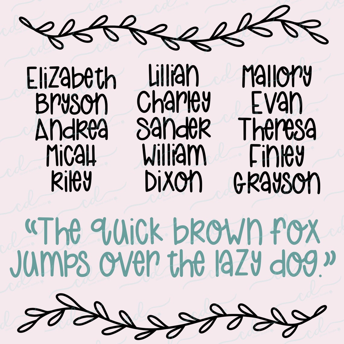 Whimsy Doodle OTF Hand-lettered Font - CD - Digital Download for ...