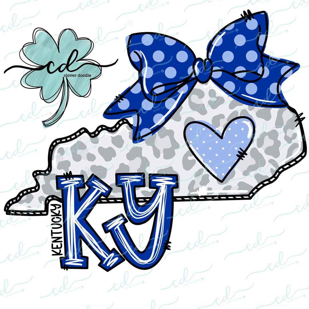 Doodle State Kentucky- Royal Blue- CD - PNG, Digital Download for ...