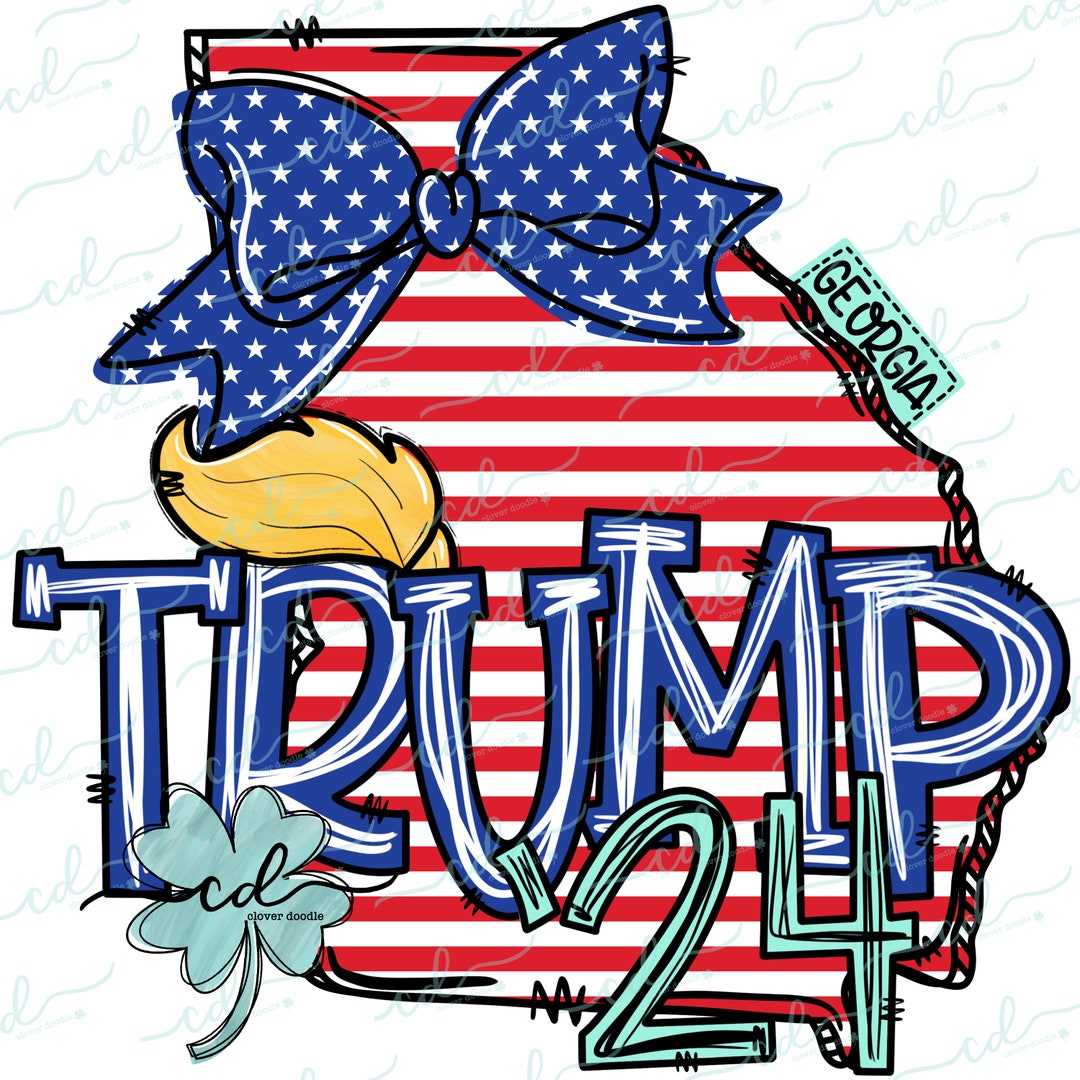 Doodle State Georgia- Trump 24- CD -PNG, Digital Download for ...