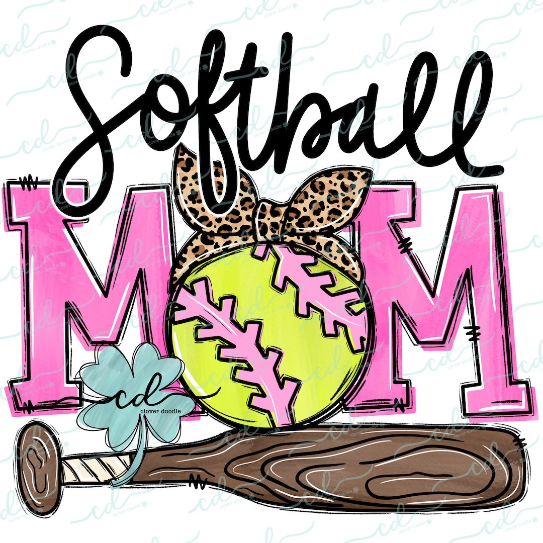 Softball Mom- Pink- CD - PNG, Digital Download for Sublimation and ...