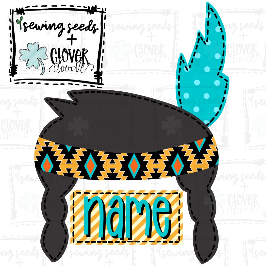 Native American Boy- SSCD - PNG, Faux Applique, Digital Download for ...