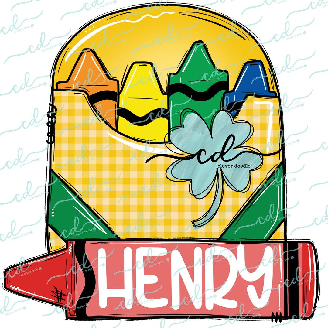 Crayon Box With Nameplate- Boy- CD -PNG, Digital Download for ...