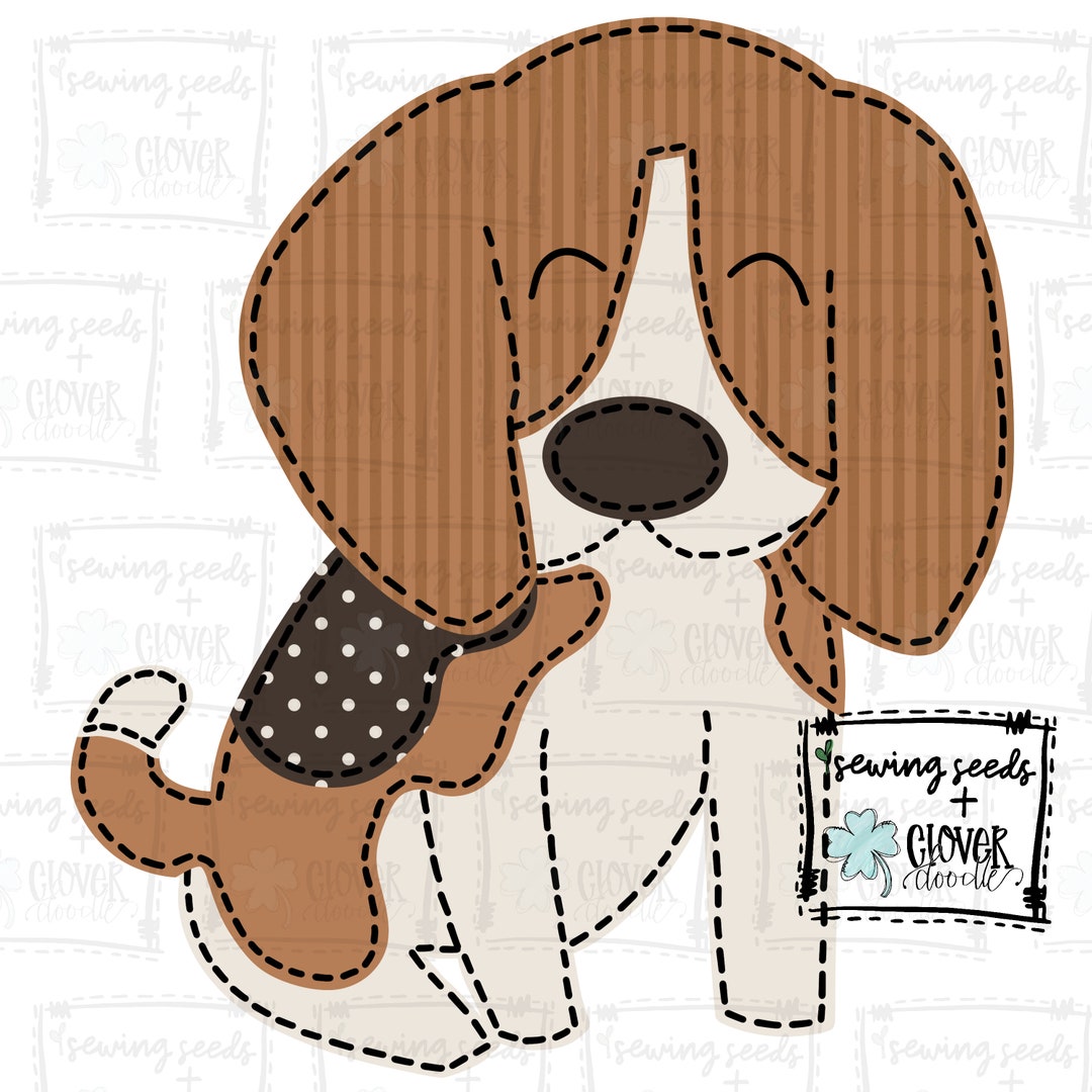 Beagle Dog - SSCD - Faux Applique PNG, Digital Download for Sublimation ...