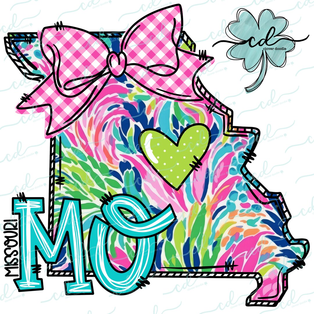 Doodle State Missouri- Floral- CD - PNG, Digital Download for ...