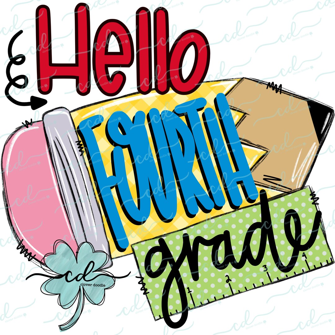 Hello Fourth Grade- Boy- CD - PNG, Digital Download for Sublimation and ...
