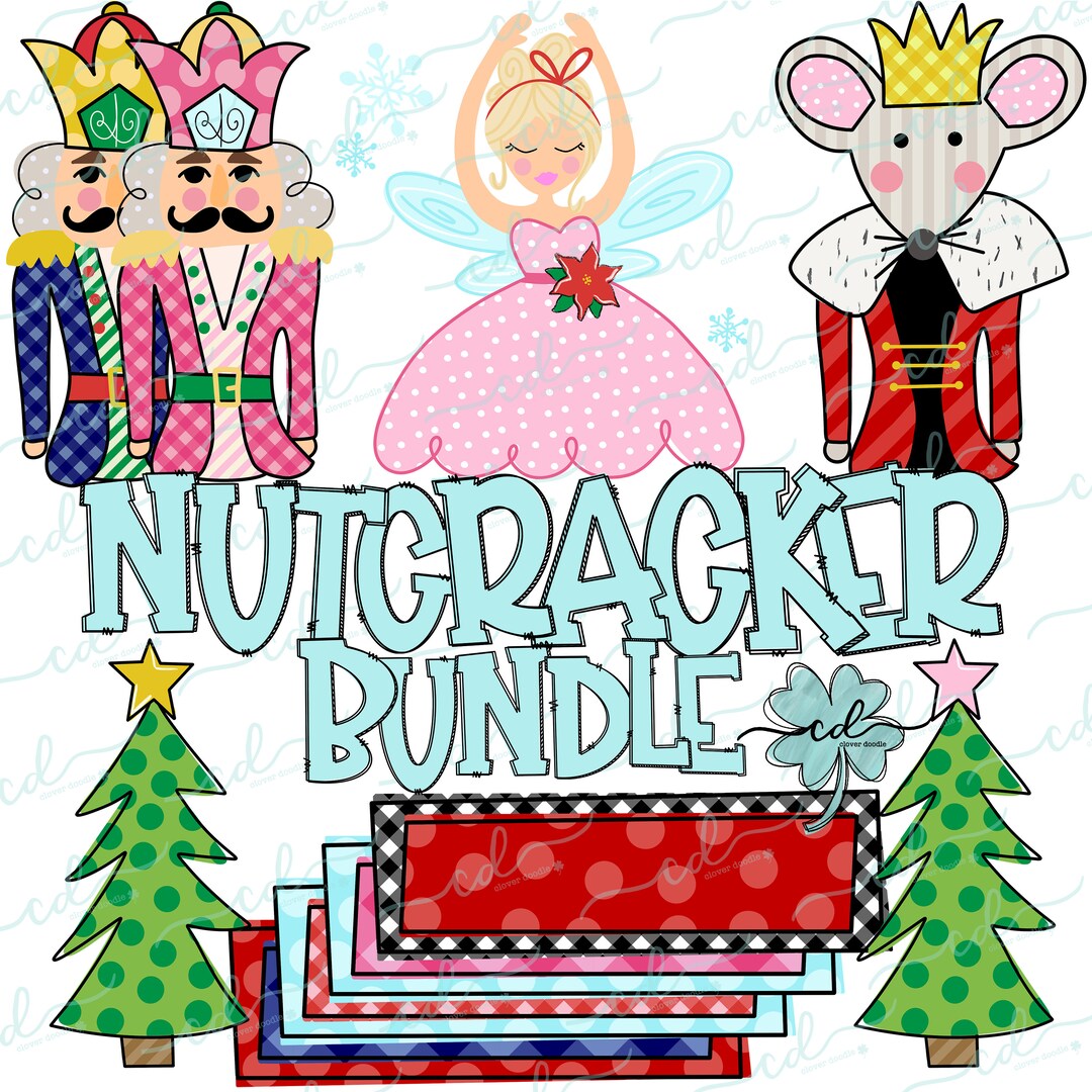 Christmas Nutcracker Bundle - CD - Faux Applique PNG, Digital Download ...