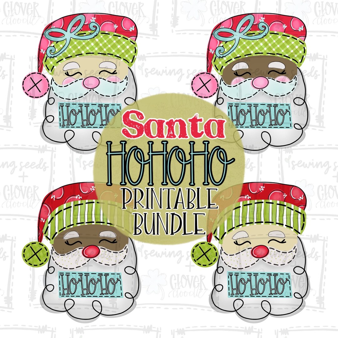 Christmas Santa Hohoho Bundle - SS+CD - PNG, Digital Download for ...