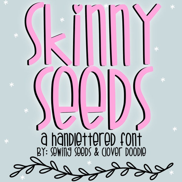 Skinny Hand Font - Etsy