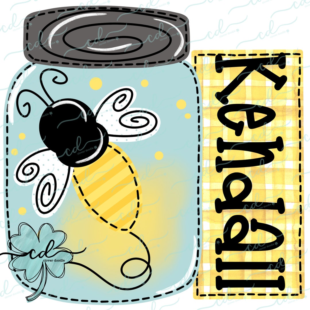 Firefly in Jar With Nameplate- CD - Faux Applique PNG, Digital Download ...