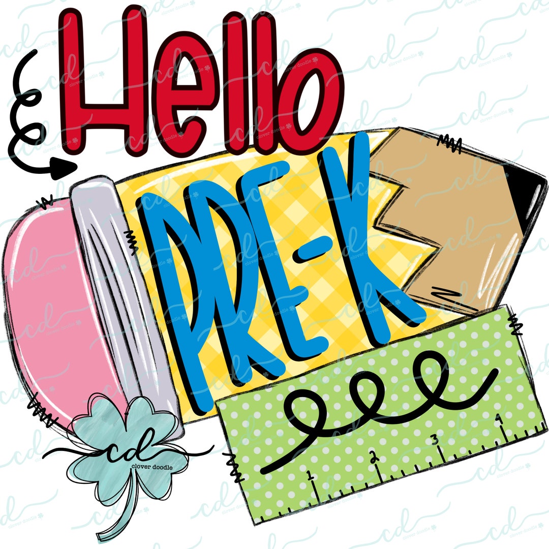 Hello Pre-k Boy CD PNG, Digital Download for Sublimation and Printables ...