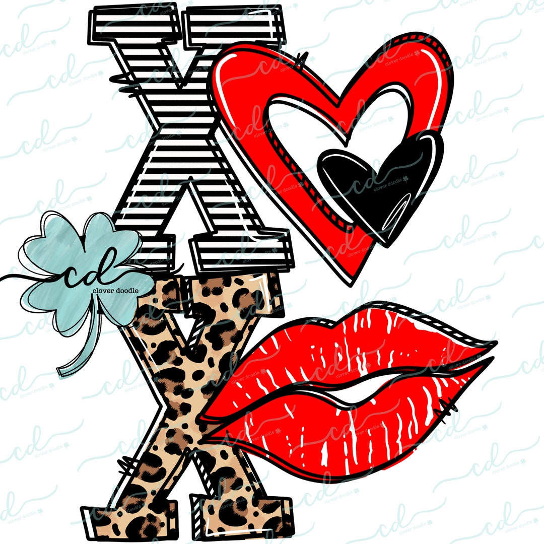Valentine XOXO- CD- PNG, Digital Download for Sublimation and ...
