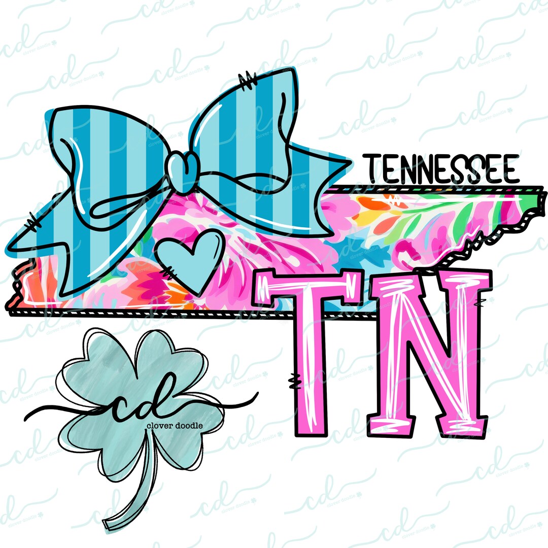 Doodle State Tennessee- Floral- CD - PNG, Digital Download for ...