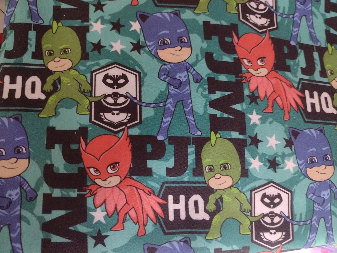 PJ Masks Fabric Fat Quarter, Half Yard, Yard PJ Mask Face Mask Fabric ...