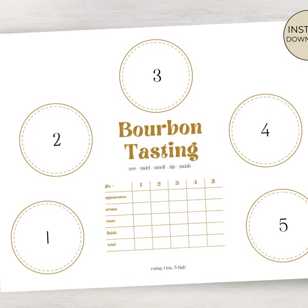 Whiskey Tasting Printable - Etsy