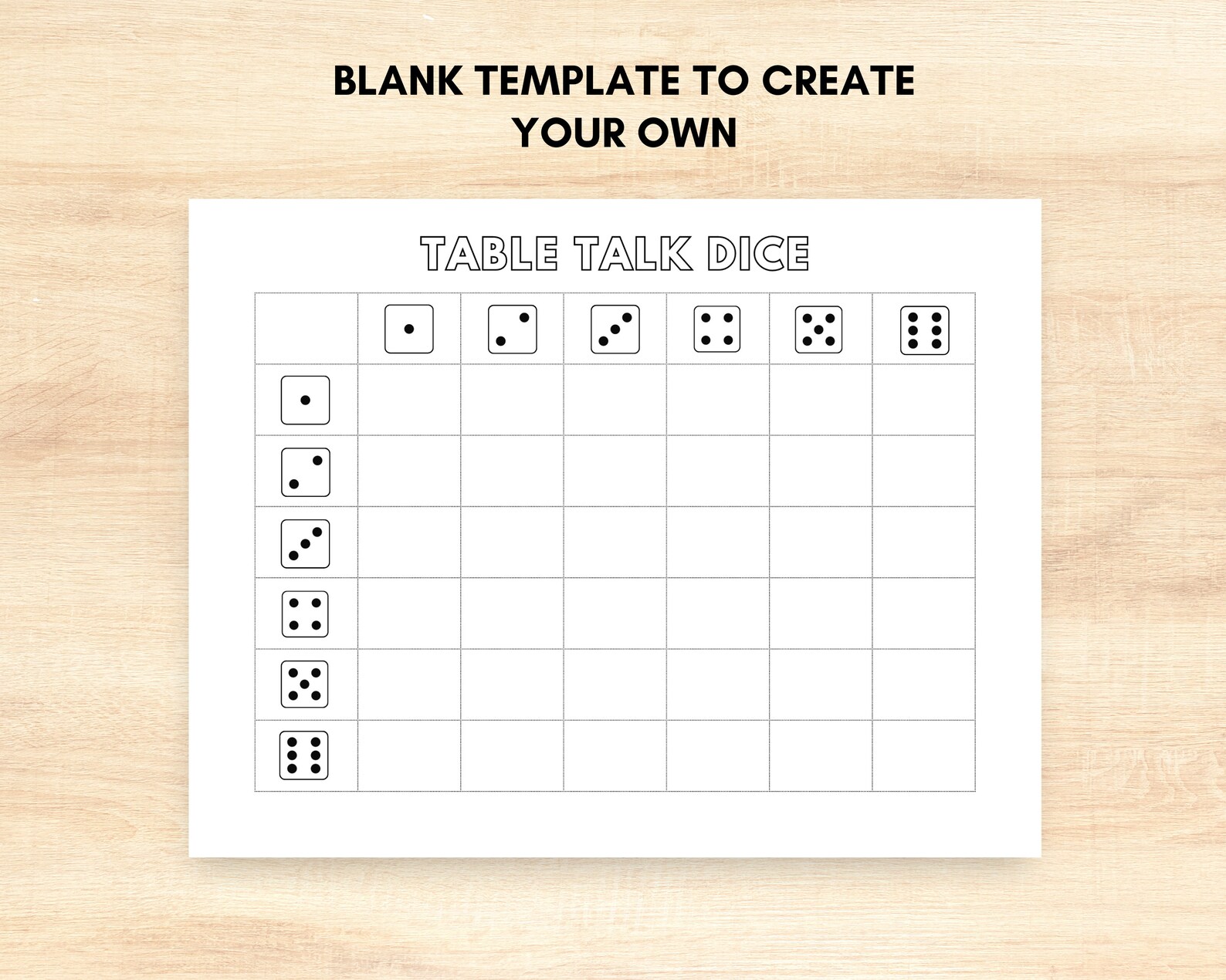 Table Talk Dice Icebreaker Game, Conversation Starter Game, Fun ...