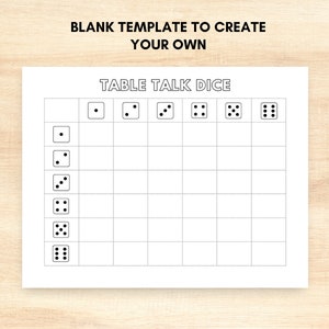 Table Talk Dice Icebreaker Game, Conversation Starter Game, Fun ...