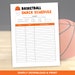 Basketball Snack Schedule, Basketball Sign up Sheet Printable, Snack ...