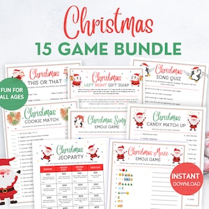 Christmas Party Game Bundle, Printable Christmas Games, Office Holiday ...