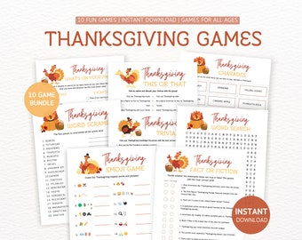 Thanksgiving Trivia Party Game Thanksgiving Printable Game - Etsy