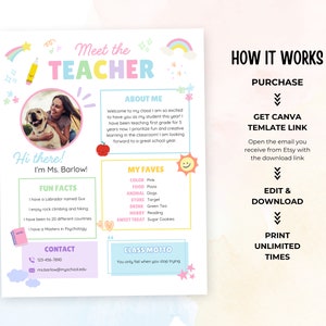 Meet the Teacher Template, Editable Meet Your Teacher Letter, Teacher ...