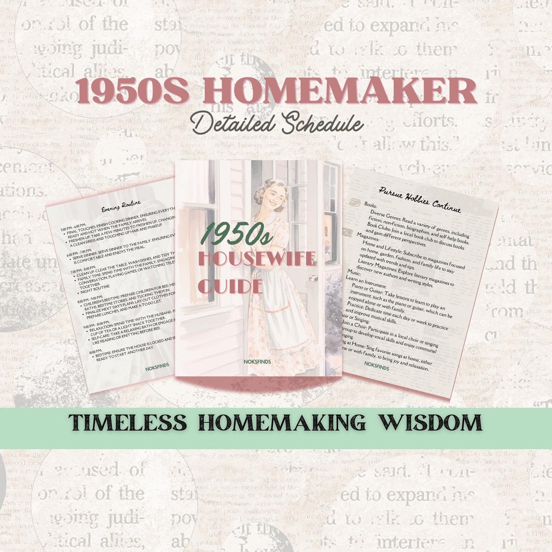 The 1950s Housewife Guide: A Guide to Homemaking, Self-care, and ...