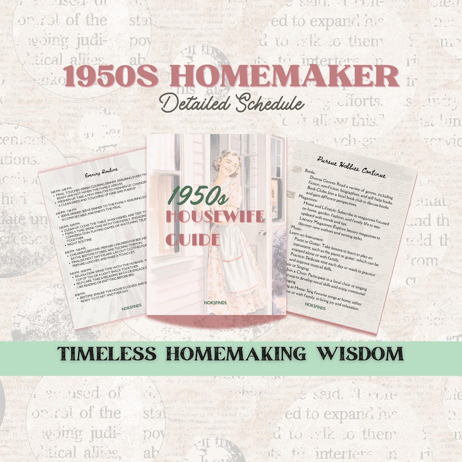 The 1950s Housewife Guide: A Guide to Homemaking, Self-care, and ...