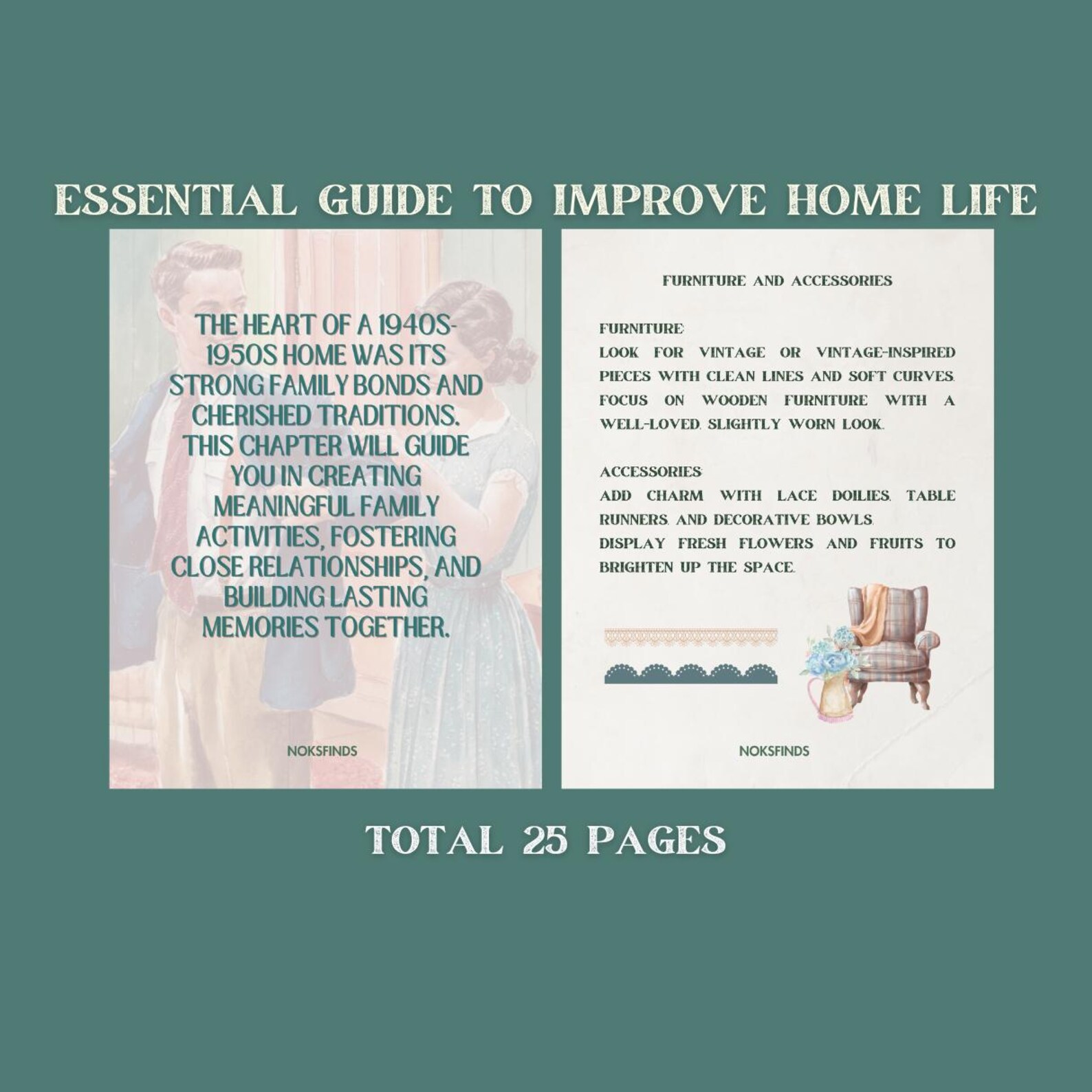 1940s-1950s Homemaker's Guide for a Charming Home and Happy Family Life ...