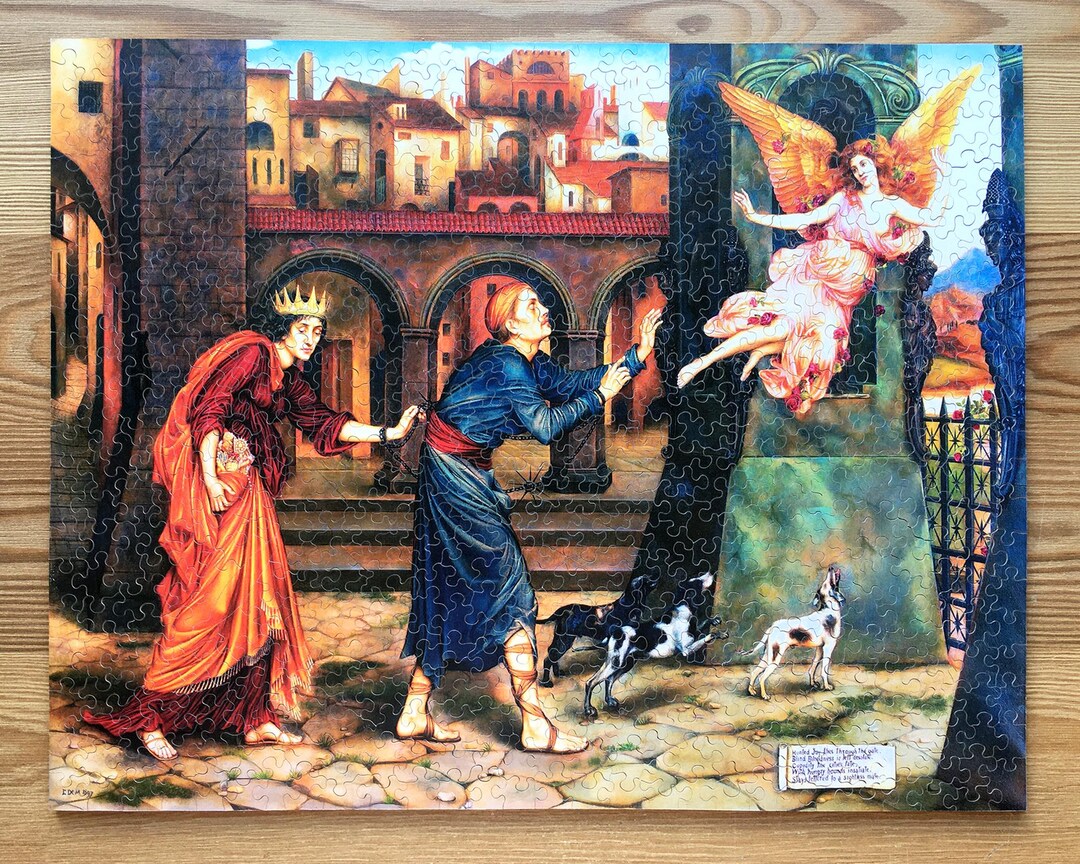 Wooden Jigsaw Puzzle 605 Pieces. Blindness and Cupidity Chasing Joy ...