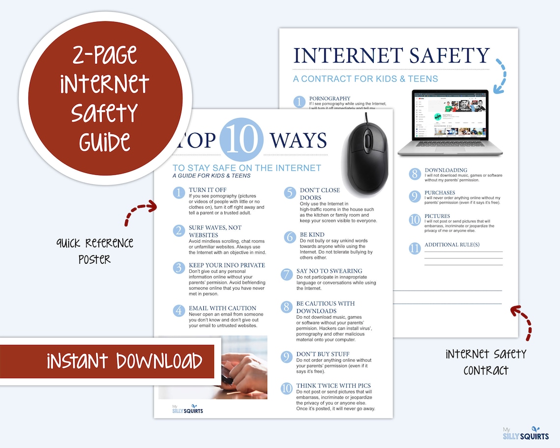 Internet Safety Poster, Internet Safety Contract, Online Safety ...
