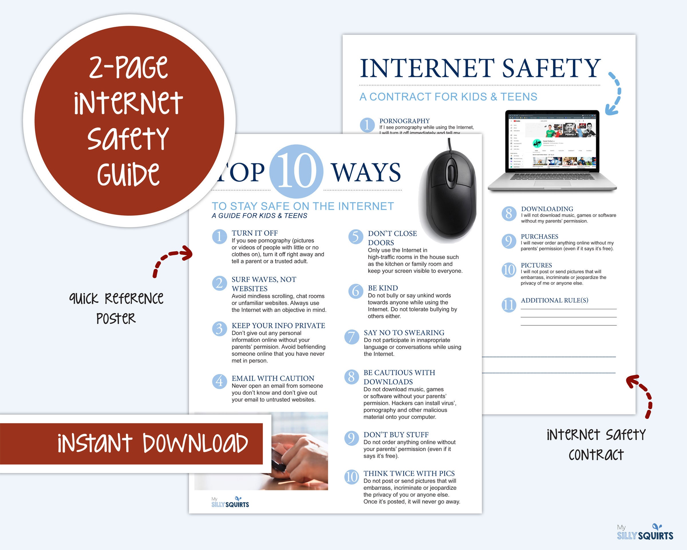Internet Safety Poster, Internet Safety Contract, Online Safety ...