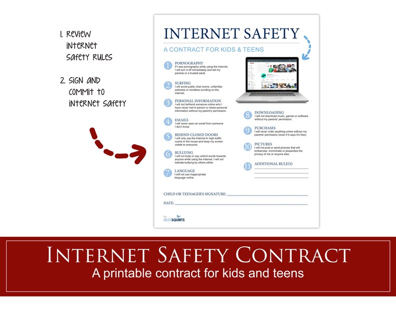 Internet Safety Poster, Internet Safety Contract, Online Safety ...