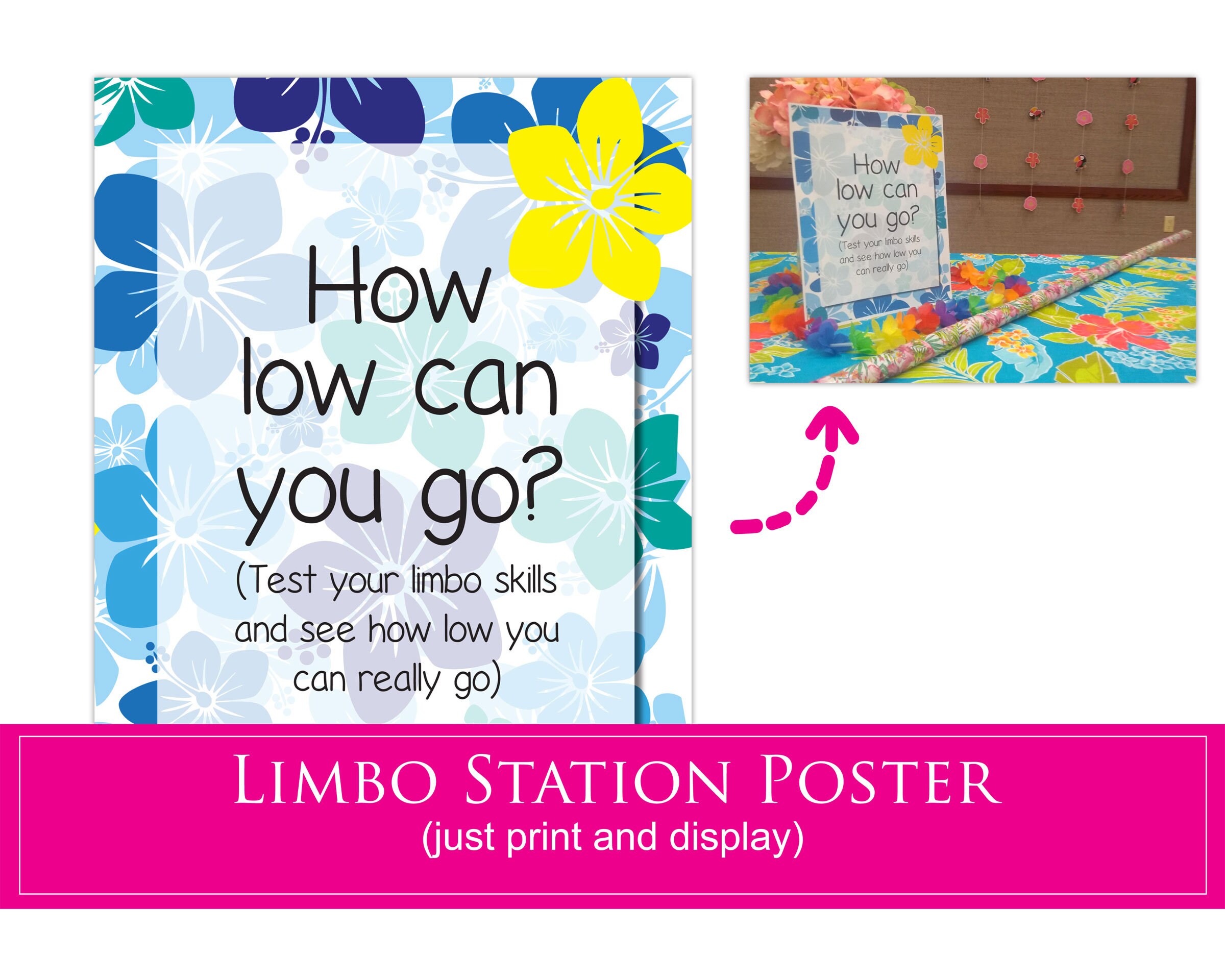 Hawaiian Luau Game/activity Posters - Etsy