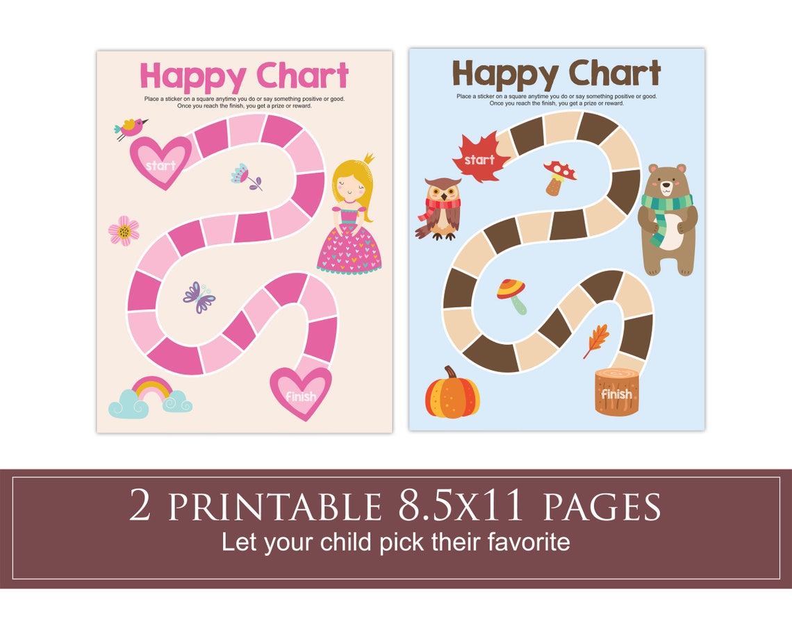 Reward Chart, Toddler Reward Chart, Happy Chart, Printable Reward Chart ...