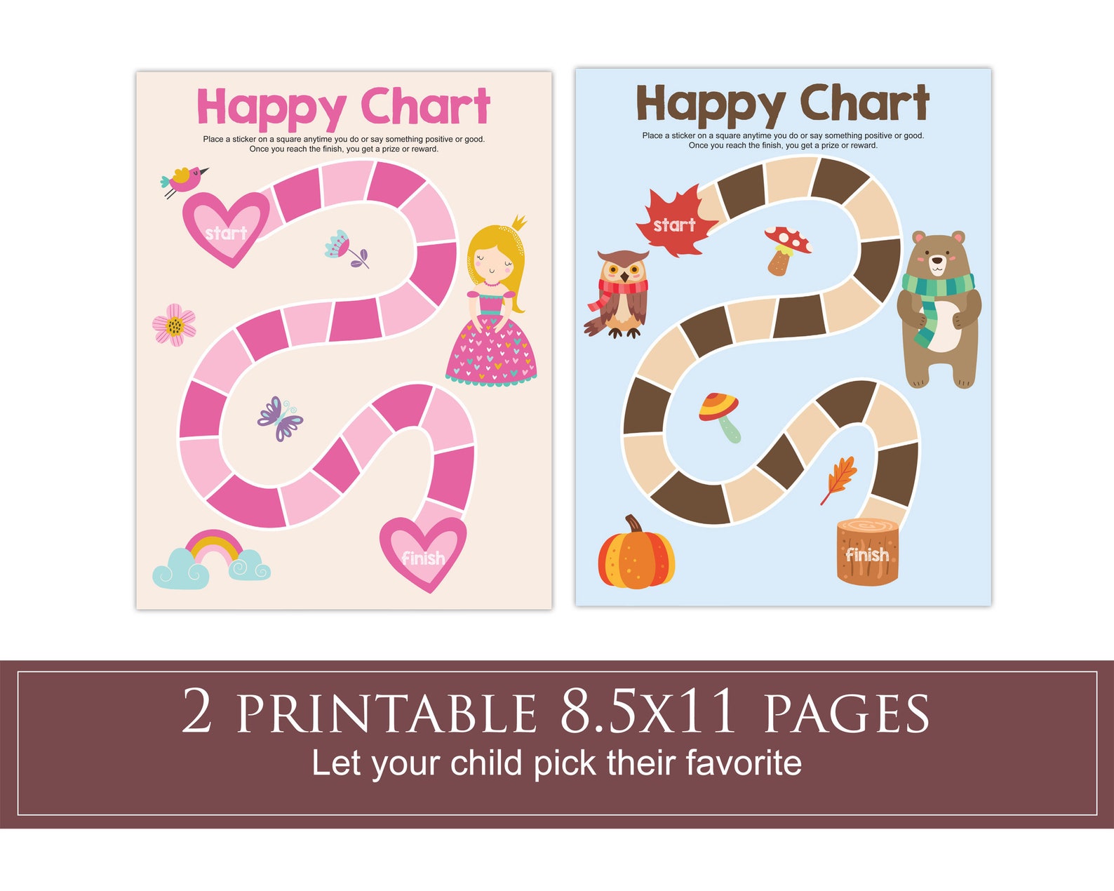 Reward Chart, Toddler Reward Chart, Happy Chart, Printable Reward Chart ...