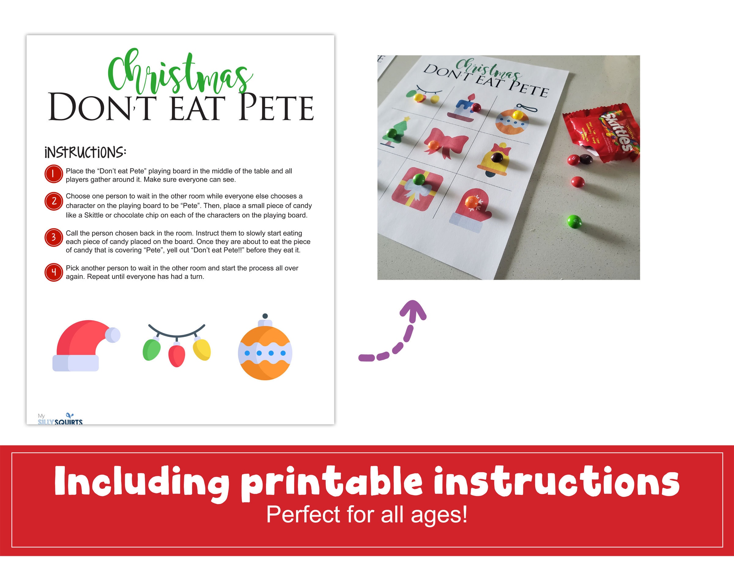 Christmas Don't Eat Pete Game: Printable Holiday Party Activity ...