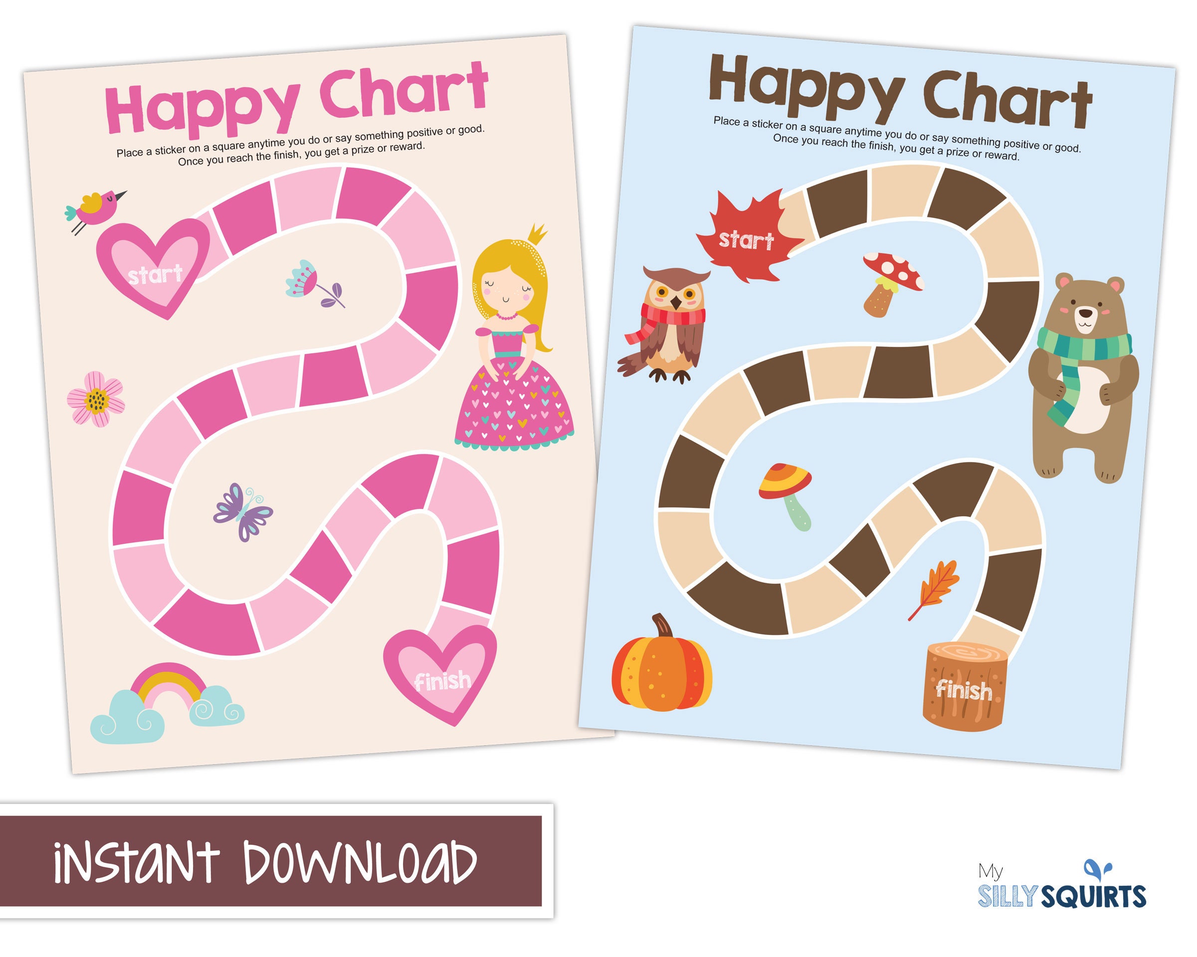 Reward Chart, Toddler Reward Chart, Happy Chart, Printable Reward Chart ...