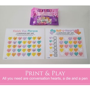 Valentine's Day Printable Games, Classroom Valentine Party, Rolling ...