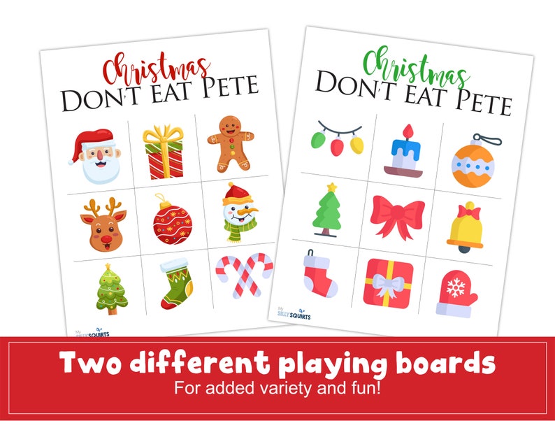 Christmas Don't Eat Pete Game: Printable Holiday Party Activity ...