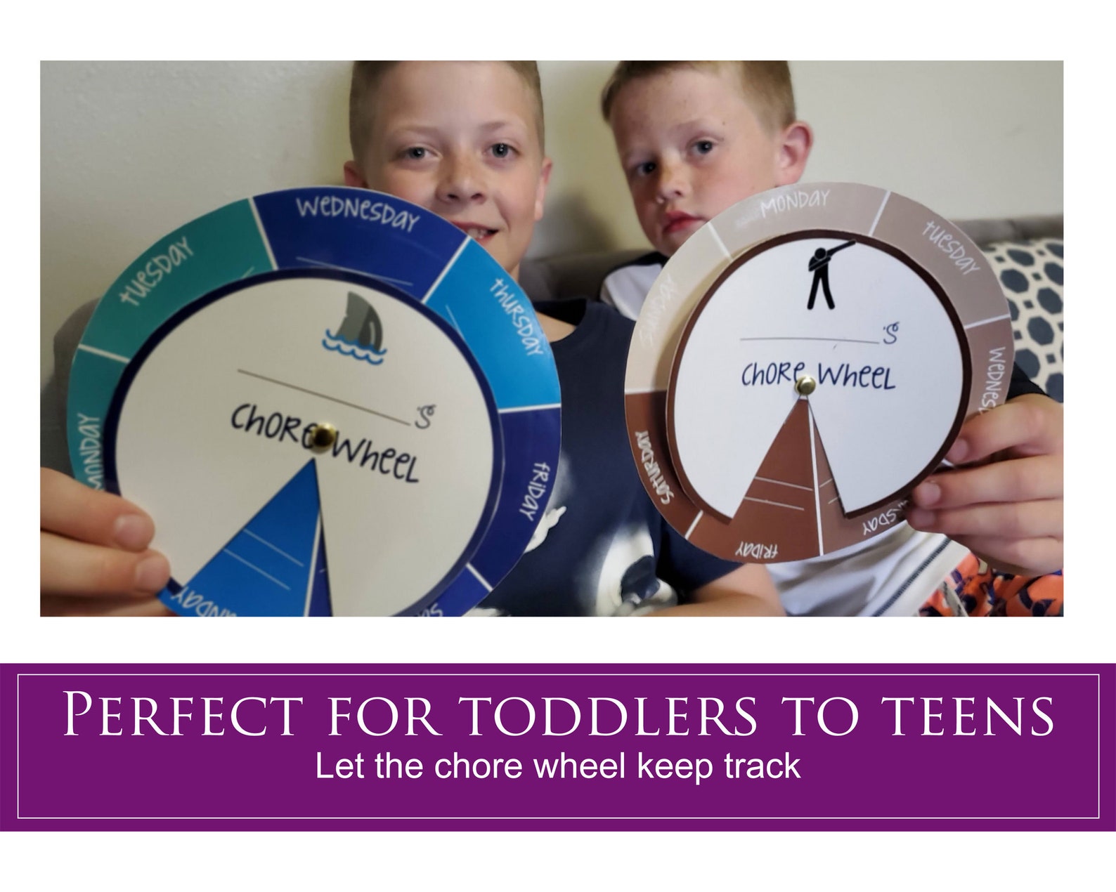 Printable Chore Wheel, Chore Chart, Daily Chore Chart, Instant Download ...