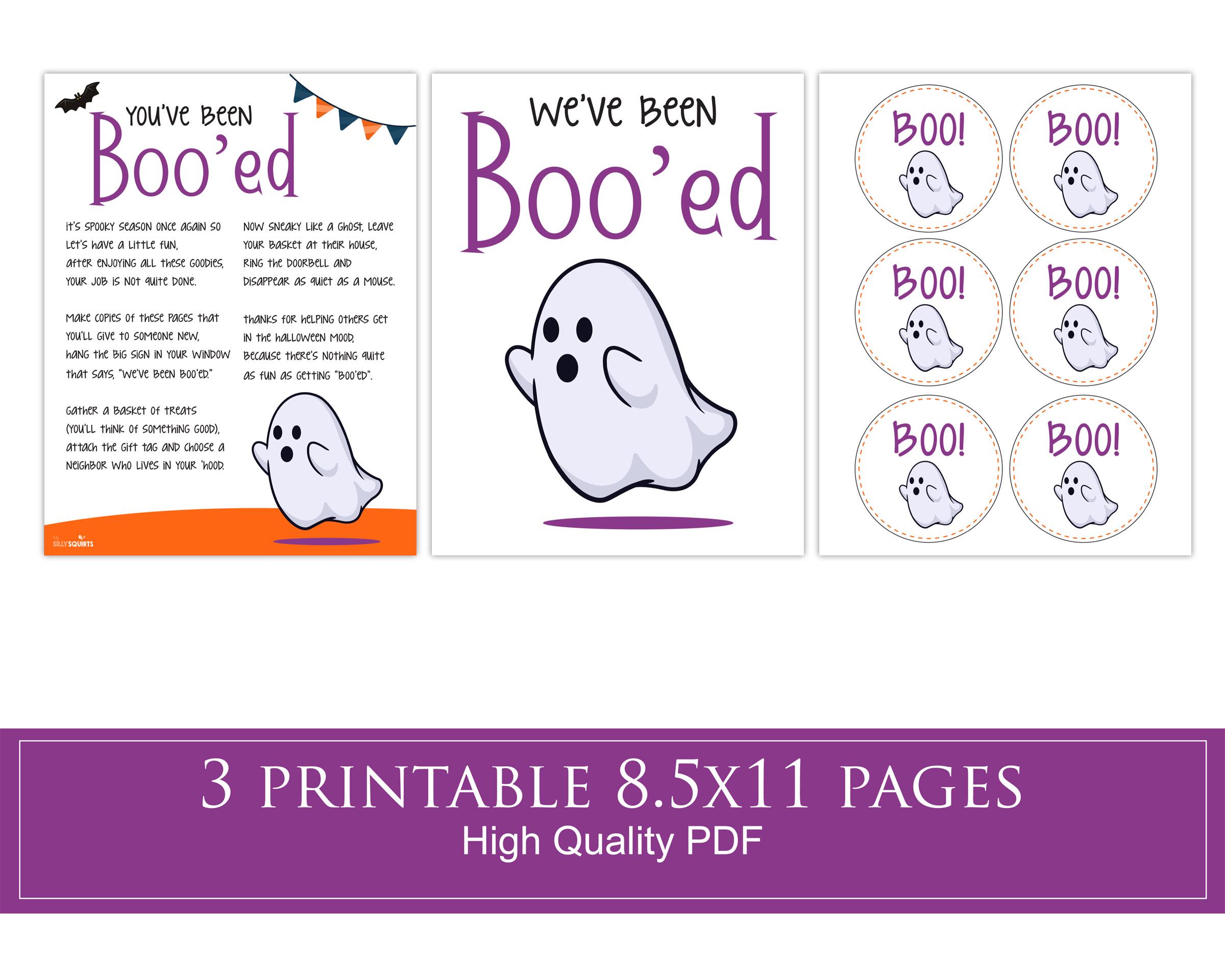 You've Been Booed Kit: Halloween Printable Game (digital Download) - Etsy