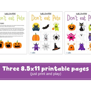 Halloween Party Game: Don't Eat Pete Printable (digital Download) - Etsy