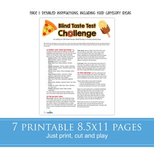 Taste Test Challenge Game: Blindfold Party Game (PDF Download) - Etsy