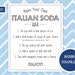 Italian Soda Bar Sign, Make Your Own Italian Soda Sign, Graduation ...