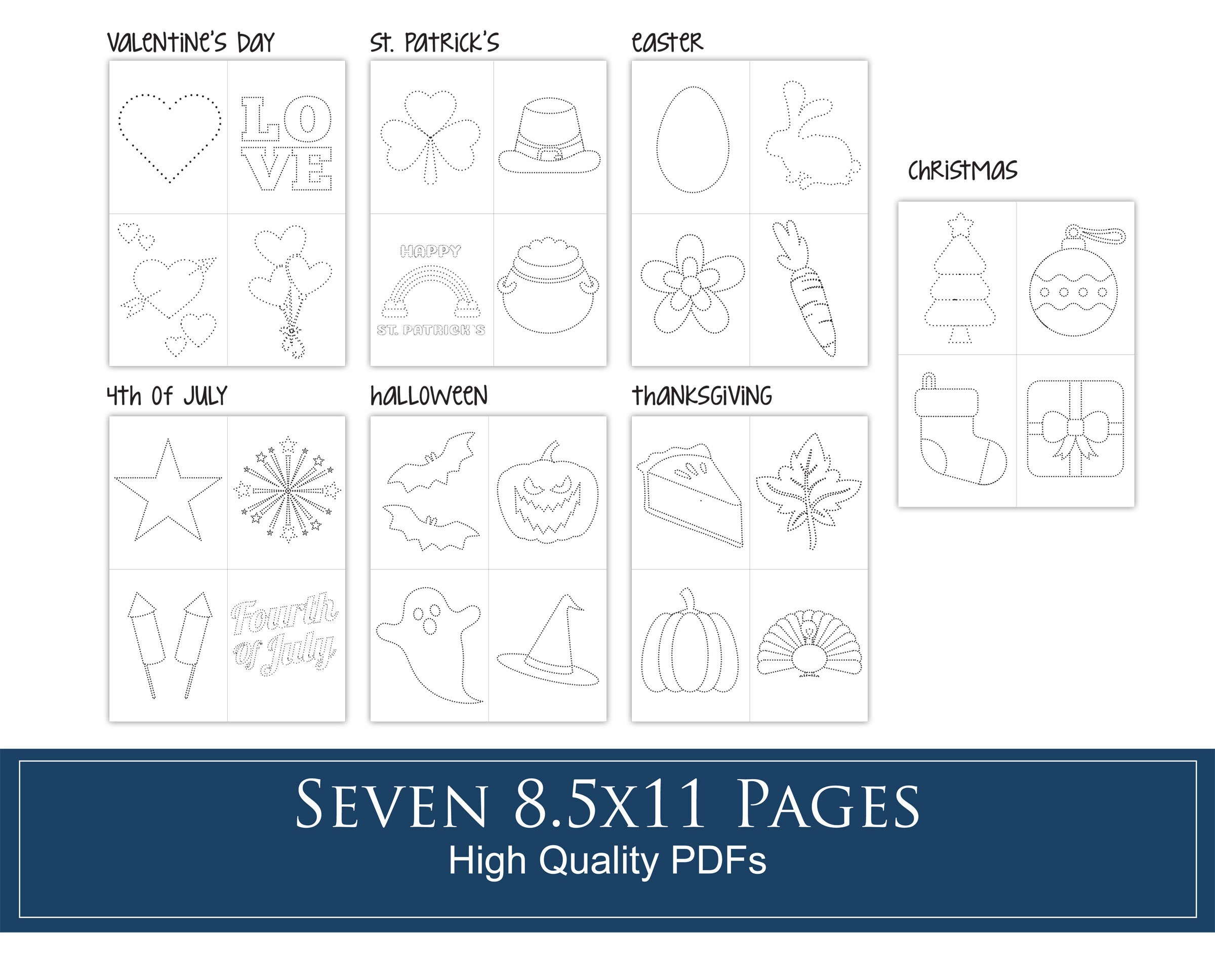 Holiday Pin Poke Activity: Fine Motor Skills Printable (instant ...