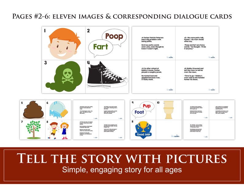 Social Story for Kids, Parker Potty Mouth, Story About Manners ...