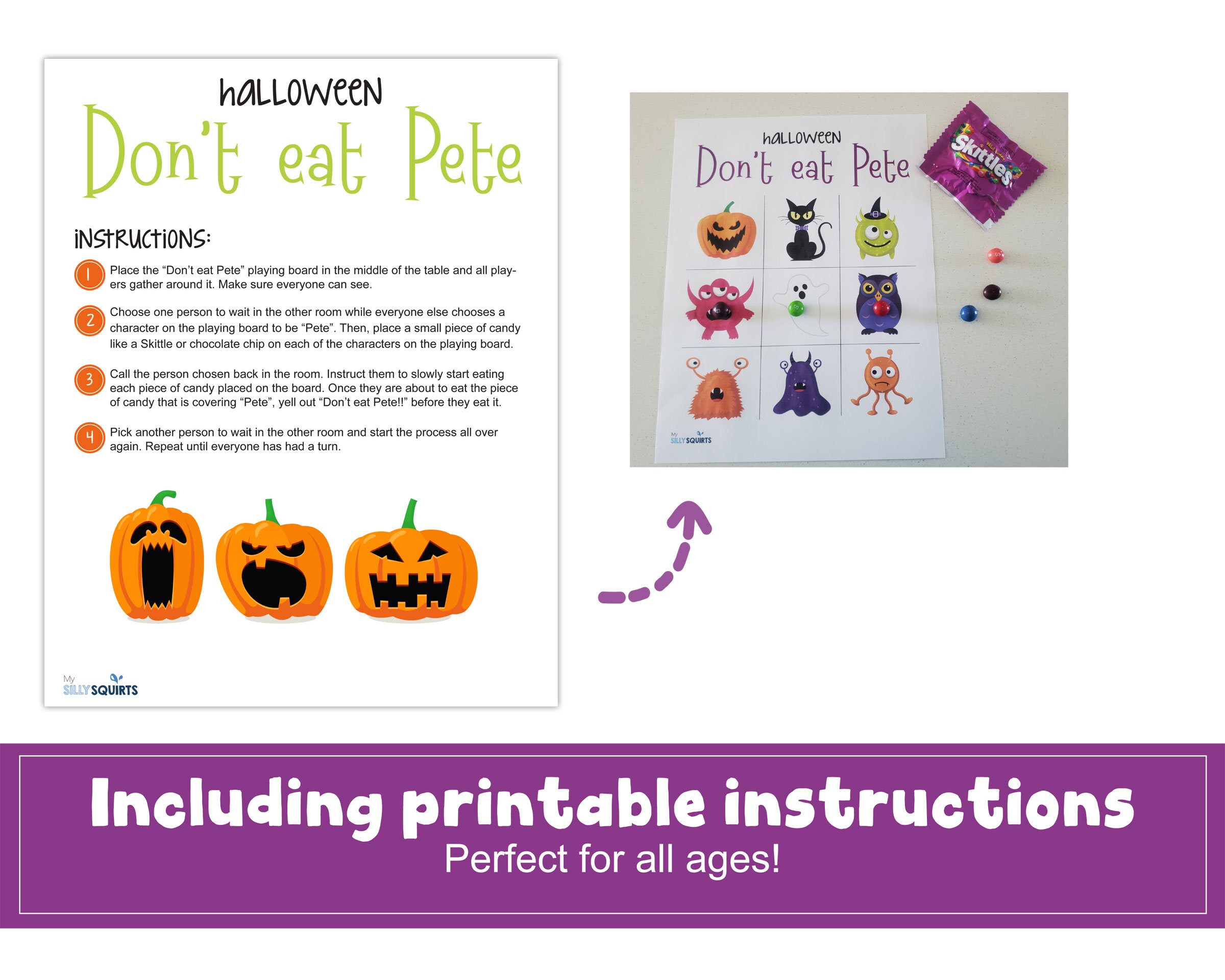 Halloween Party Game: Don't Eat Pete Printable (digital Download) - Etsy