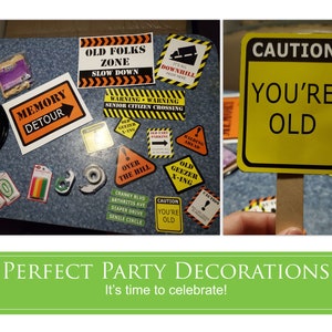 Over the Hill Party Signs: Funny Birthday Decorations (digital Download ...