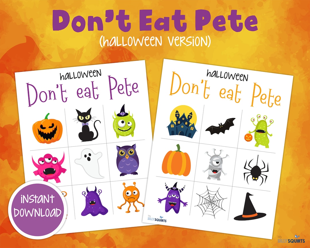 Halloween Party Game: Don't Eat Pete Printable (digital Download) - Etsy