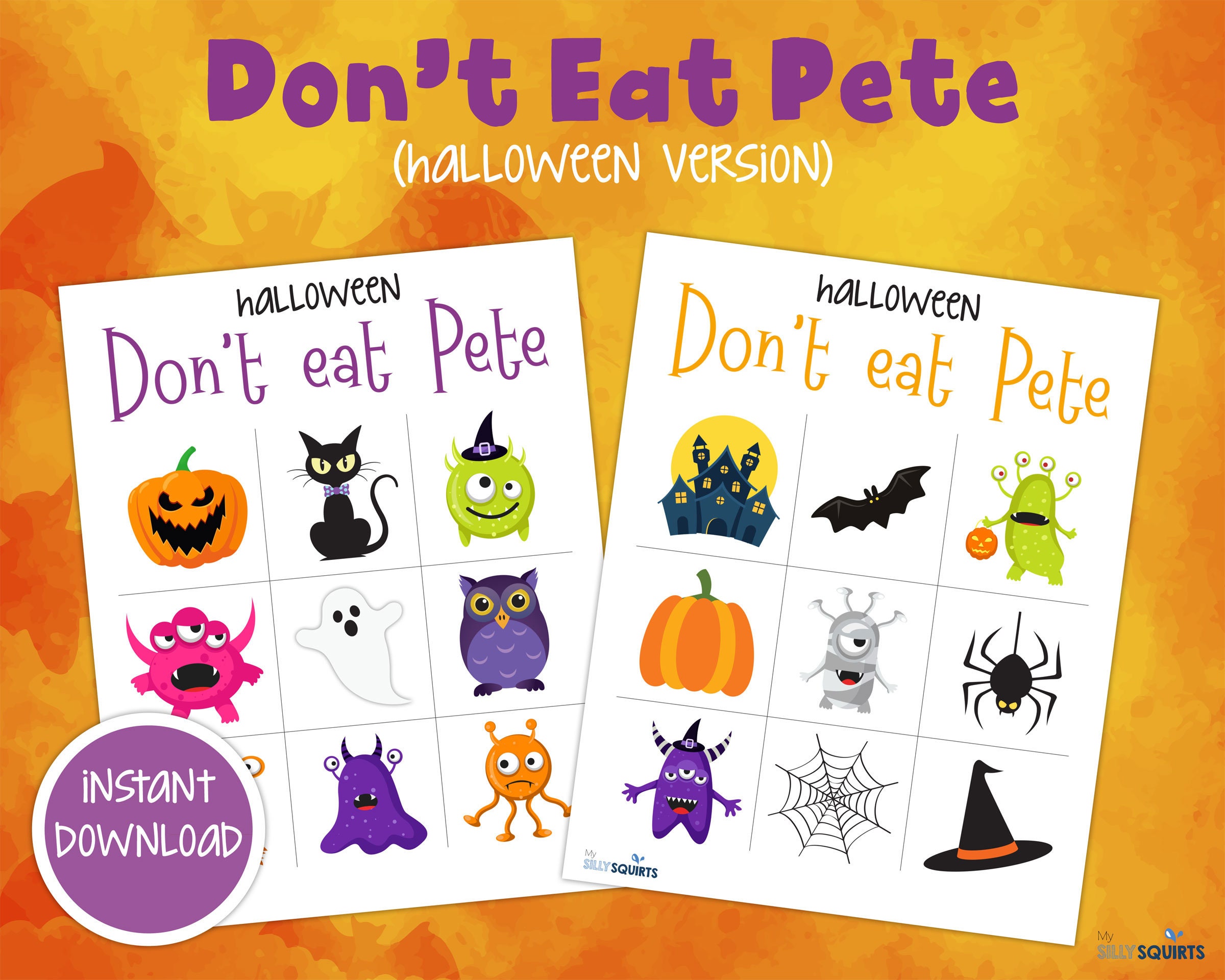 Halloween Party Game: Don't Eat Pete Printable (digital Download) - Etsy